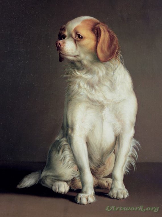 Louis Leopold Boilly Portrait Of A King Charles Spaniel Painting ...