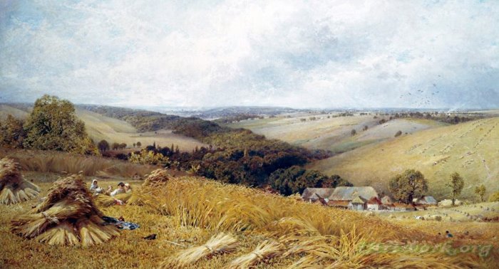 William Gosling A Hot Day in The Harvest Field Painting - iArtWork.org